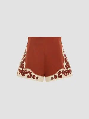 ALEMAIS Duke Embroidered Shorts