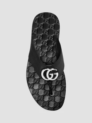 Gucci Riviera Logo Flip-flops