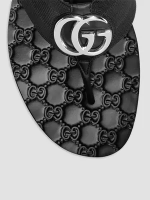 Gucci Riviera Logo Flip-flops