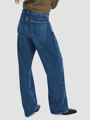 Rag & Bone Phoebe Drawstring Wide Leg Jeans - Floyd