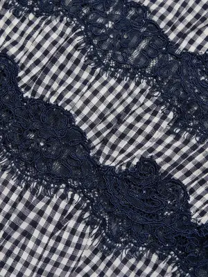 Cami Nyc Veredi Gingham Lace-trimmed Blouse