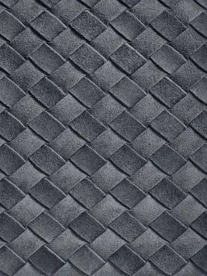 Bottega Veneta Campana Large Intrecciato Suede Shoulder Bag - Cloudy Indigo