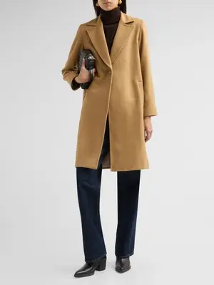 Sofia Cashmere Wool-cashmere Notch-lapel Coat