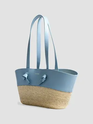 Altuzarra Knot Basket Palm & Leather Small Tote Bag