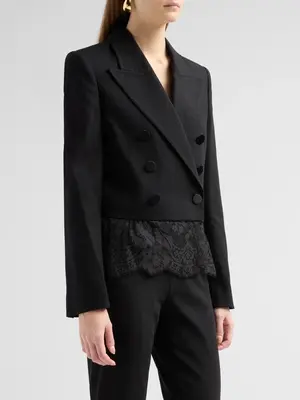 Zimmermann Valiant Lace Short Blazer