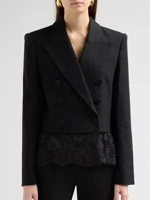 Zimmermann Valiant Lace Short Blazer