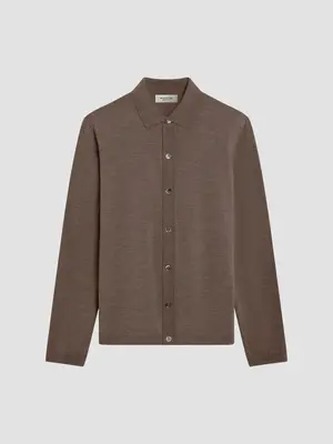 Bugatchi Alistair Wool Shirt - Walnut