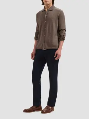 Bugatchi Alistair Wool Shirt - Walnut