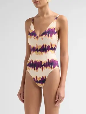Ulla Johnson Alba Deep V One-piece Swimsuit