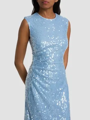 Veronica Beard Kimberly Sequined Sheath Midi-dress