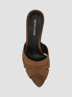 Veronica Beard Cassiel 75mm Suede Sandals