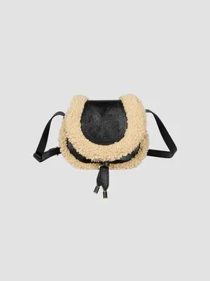 Chloé Marcie Small Shearling Crossbody Bag