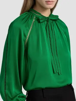 Elie Tahari The Angie Stretch-silk Blouse