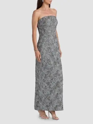 MILLY Meredith Floral-embroidered Maxi Dress