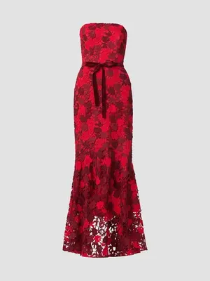 Shoshanna Cierra Floral Lace High-low Maxi Dress