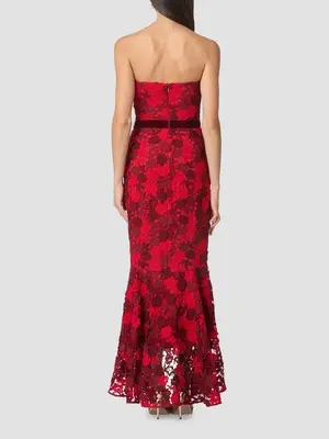 Shoshanna Cierra Floral Lace High-low Maxi Dress