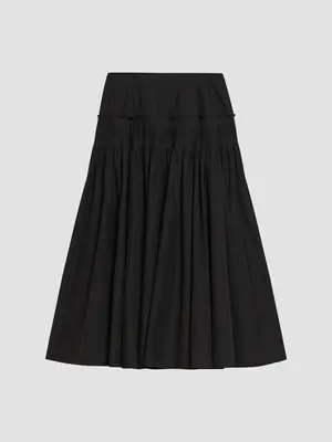 Theory Accordion Midi-skirt