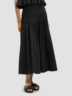 Theory Accordion Midi-skirt