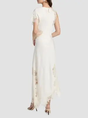 A.L.C. Alessia Asymmetric Lace-trimmed Dress