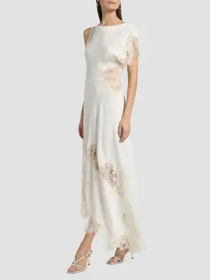 A.L.C. Alessia Asymmetric Lace-trimmed Dress
