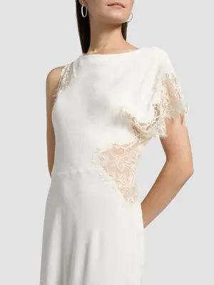 A.L.C. Alessia Asymmetric Lace-trimmed Dress