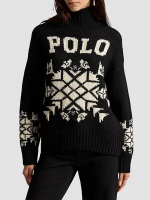 Polo Ralph Lauren Snowflake Turtleneck Wool-blend Sweater