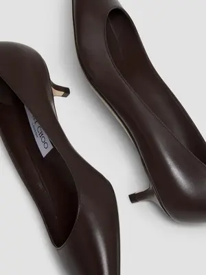 JIMMY CHOO Amelia 35mm Leather Pumps - Chocolate