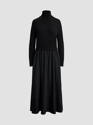Polo Ralph Lauren Wool Crepe A-line Midi Dress