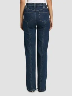 Cinq À Sept Cami Crystal Ivy-embellished High-rise Straight-leg Jeans