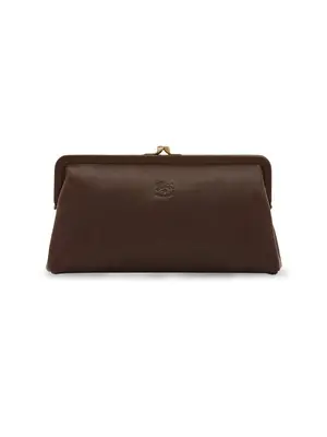 IL BISONTE Manuela Leather Clutch