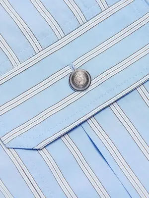 Cinq À Sept Prezley Lili-striped Tie-waist Crop Shirt
