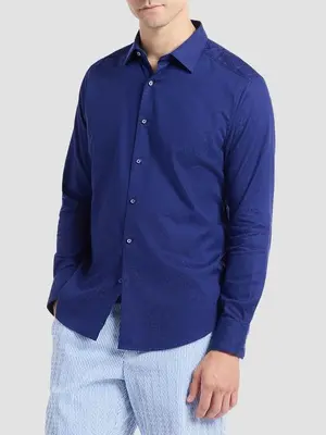 Robert Graham Hudson Paisley Jacquard Stretch-cotton Shirt
