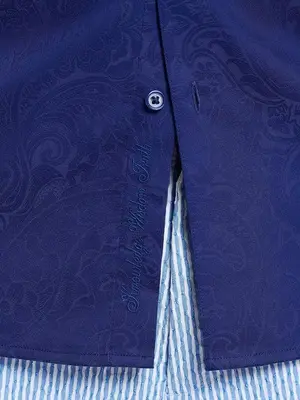 Robert Graham Hudson Paisley Jacquard Stretch-cotton Shirt
