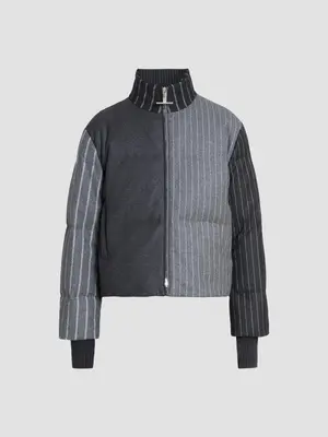 Thom Browne Chalk Striped Flannel Down Jacket
