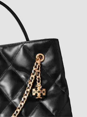 Tory Burch Fleming Leather Carryall Shoulder Bag