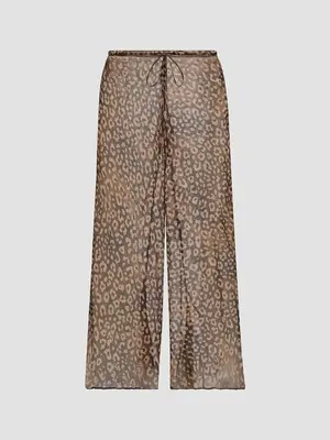 Ramy Brook Alayna Leopard Print Cover-up Pants