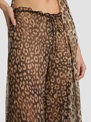 Ramy Brook Alayna Leopard Print Cover-up Pants