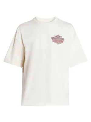 Amiri Chateau Crest Logo Oversized T-shirt - Ivory