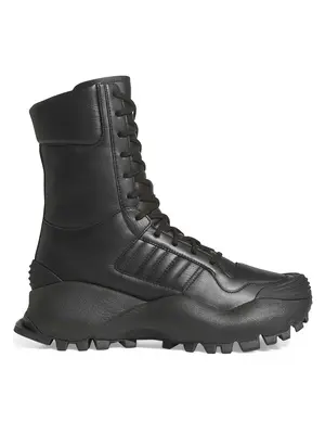 ADIDAS Y-3 Adidas X Willy Chavarria Forum Mid-top Leather Boots - Black