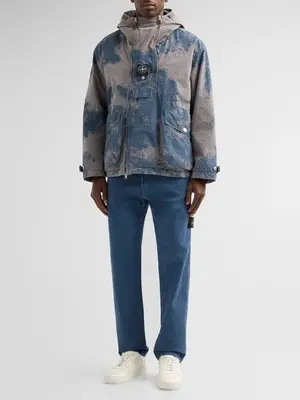 Stone Island David Light Hand-painted Short Parka