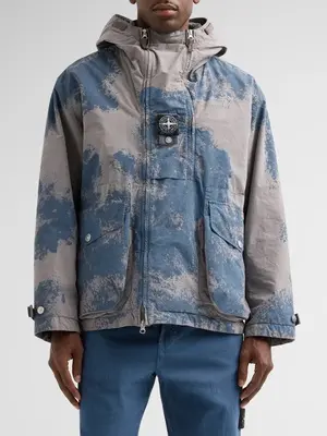 Stone Island David Light Hand-painted Short Parka