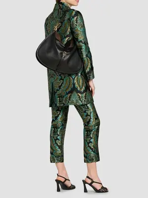 Etro Xl Pony Tumbled Leather Crossbody Bag