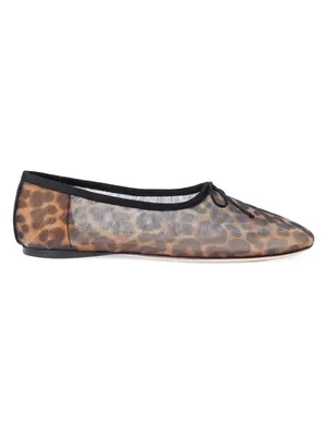 LOEFFLER RANDALL Landon Mesh Ballet Flats - Leopard