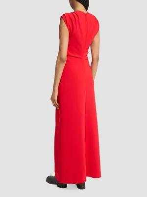 Proenza Schouler Geraldine Gathered Crepe Maxi Dress