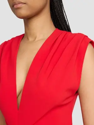 Proenza Schouler Geraldine Gathered Crepe Maxi Dress