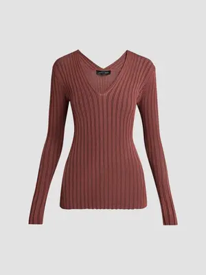 Proenza Schouler Roux Ribbed V-neck Top
