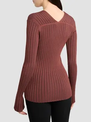Proenza Schouler Roux Ribbed V-neck Top