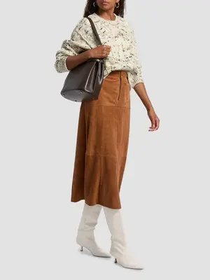 Ba&sh Massia Suede Midi-skirt
