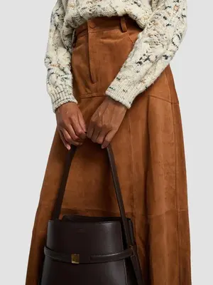Ba&sh Massia Suede Midi-skirt
