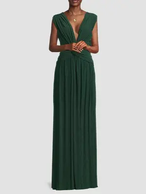 Black Halo Eliora Ruched Gown